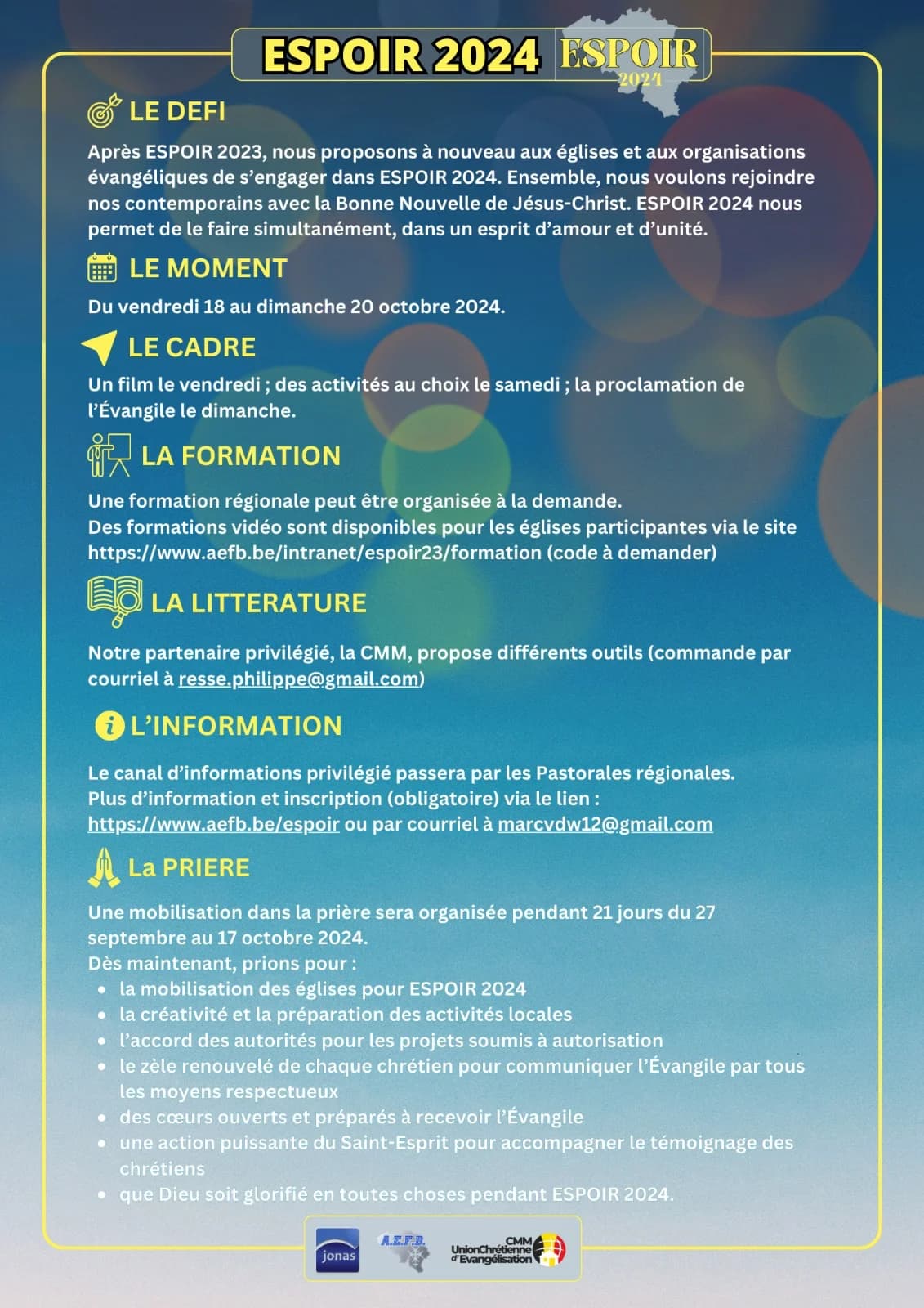 Projet Espoir 2024 – AEFB
